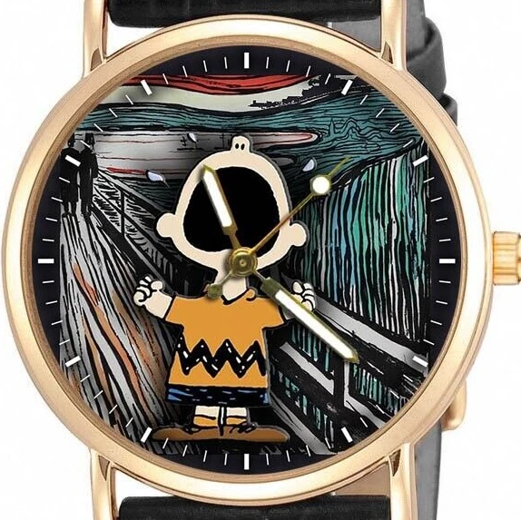CHARLIE BROWN, THE Scream, Iconic Existentialist Snoopy Peanuts Art ...