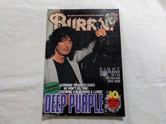 BURRN JAPANESE HEAVY Metal Magazine Oct. 1993 Deep Purple/Fight/Blue ...