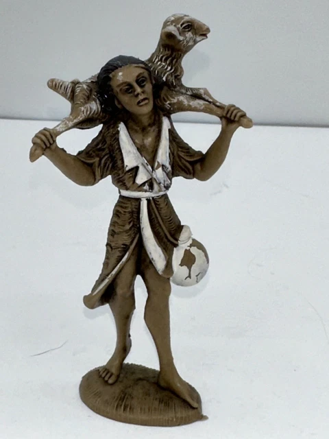 VINTAGE ITALIAN SHEPHERD Boy With Lamb Figure-Plastic-4.75” £8.10 ...