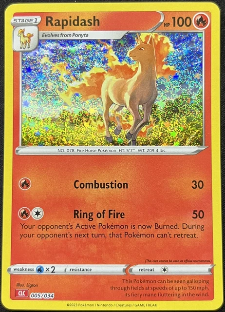 POKÉMON~RAPIDASH~CLC~005/034~HOLO~CARD GAME CLASSIC Collection~Nm~Eng ...