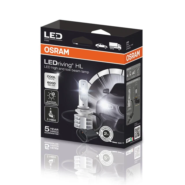 OSRAM 6000K COOL White HB4 LED Headlight Bulb Kit to replace HB4 ...