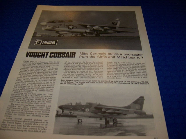 VOUGHT TA-7C 2-SEATER "Vought Corsair" ..6-Views/Profiles/Details/Photo ...