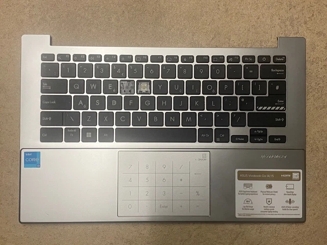 ASUS VIVOBOOK GO 14 E1404G Series UK Keyboard - 1 Key + Hinges + Rubber ...