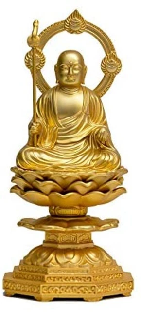 BUDDHA STATUE JIZO Bodhisattva Statue 14.5cm (Vergoldet/24K) Syuun ...
