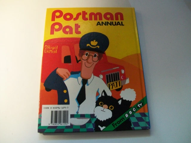 1987 & POSTMAN Pat Annual " book Jess cat Mrs Goggins BBC TV children ...