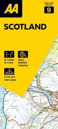 AA ROAD MAP Scotland (Map) AA Road Map Britain series EUR 6,96 ...