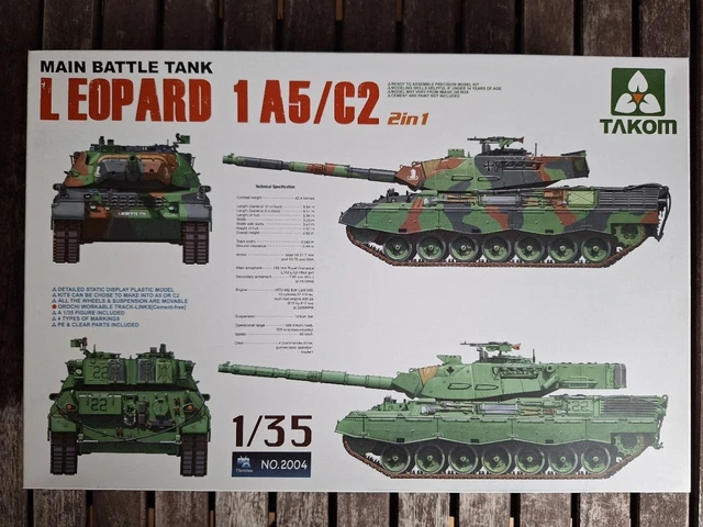 MAIN BATTLE TANK Leopard 1 A5/C2 | Takom | Nr. 2004 | 1:35 OVP EUR 39 ...