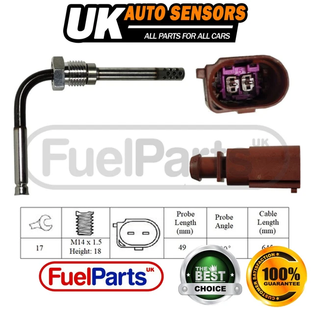 EXHAUST GAS TEMPERATURE Sensor FuelParts Fits VW Crafter 2009-2013 2.5 ...