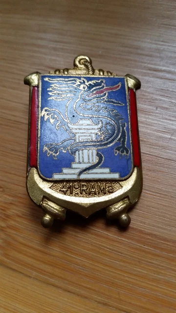RARE INSIGNE ARTILLERIE DE MARINES. 41e Rgt d'Artillerie de Marine ...