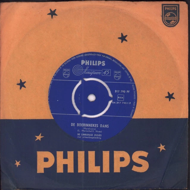 DE LIMBURGSE ZUSJES De Boerinnekes Dans 7" Vinyle Pays-Bas Philips 1957 ...