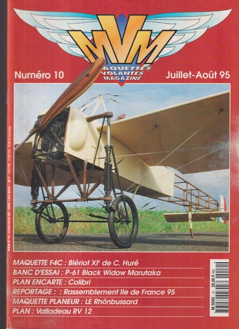 MVM N°10 PLAN : Colibri / Bleriot Xi 2/ P-61 Black Widow / Le ...