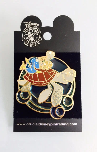 DISNEY FINDING NEMO Dory Crush & Squirt Stained Glass Turtle Ride Pin ...