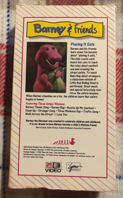 BARNEY & FRIENDS: PLAYING IT SAFE Time Life Video VHS TAPE, TESTED ...