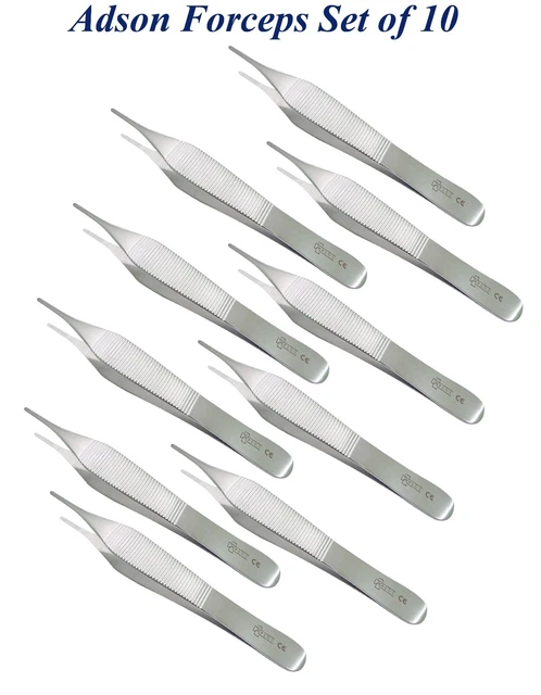 ADSON FORCEPS SET of 10 Micro Tooth Tweezers Lab Dental Healing ...