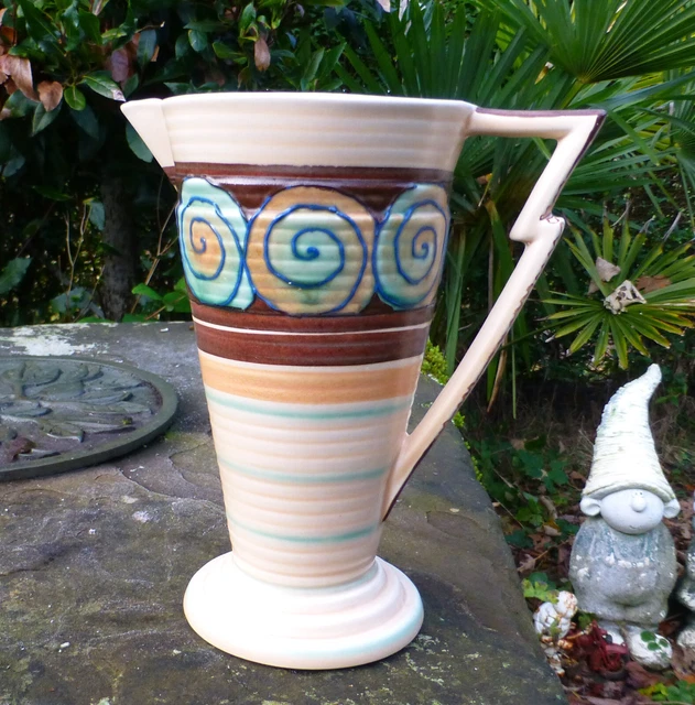 VINTAGE ROYAL CAULDON Tube Lined Pottery Jug Collectable Art Deco Piece ...