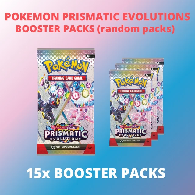 15X POKEMON PRISMATIC Evolutions Booster Packs Bundle - New & Sealed £ ...