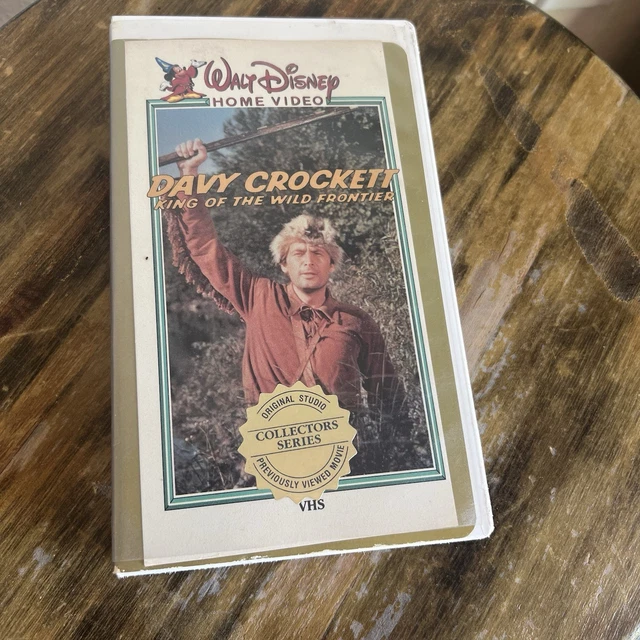 DAVY CROCKETT KING Of Wild Frontier VHS Walt Disney Home Video White ...