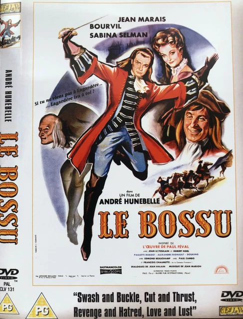 LE BOSSU DVD 1959 - REG 2 UK - Jean Marais French Swashbuckler ENG SUBS ...