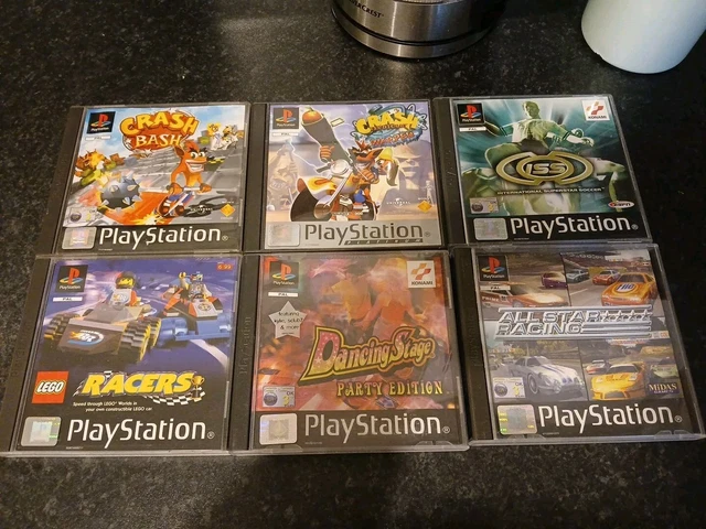 6 X EMPTY PS1 Playstation Game Cases instructions inlays lego racing ...