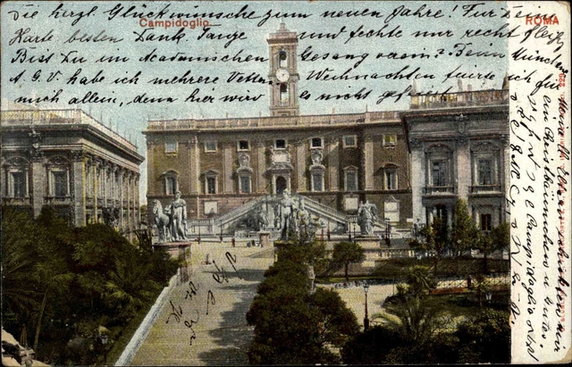 CARTOLINA ROMA ROMA Italia ~1900 Campidoglio Capitol Cartolina Italiana ...
