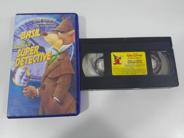 BASIL EL TOPO Super Detective WALT DISNEY VHS Nastro Spagna 1992 Am EUR ...