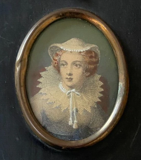 ANTIQUE MARY QUEEN of Scots Miniature, Zuccaro, Sherwin, W J Hay John ...