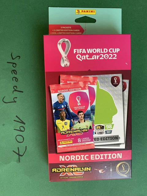 PANINI ADRENALYN WM 22 Qatar NORDIC EDITION XXL Blister Limited OVP NEU ...
