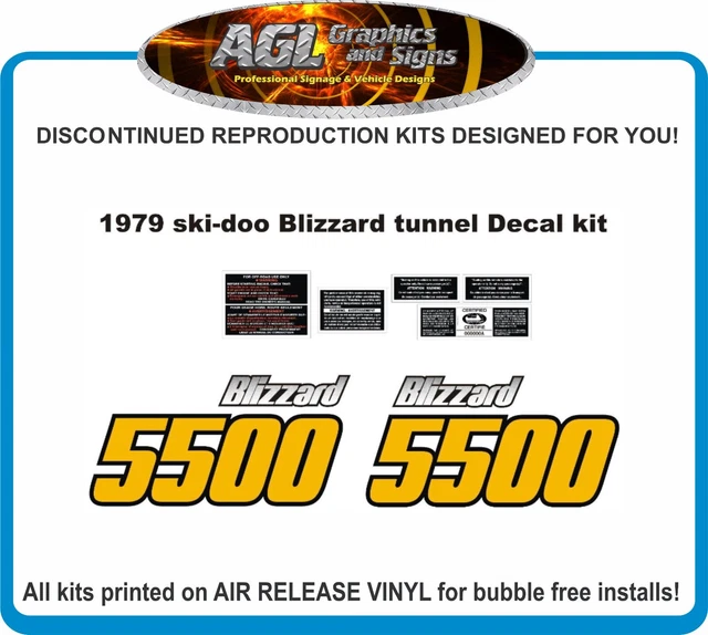1979 SKI-DOO Blizzard 5500 Tunnel Reproduction Decals $29.99 - PicClick CA