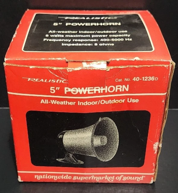 VINTAGE RADIO SHACK Realistic 5" All-Weather Powerhorn. Still In It ...