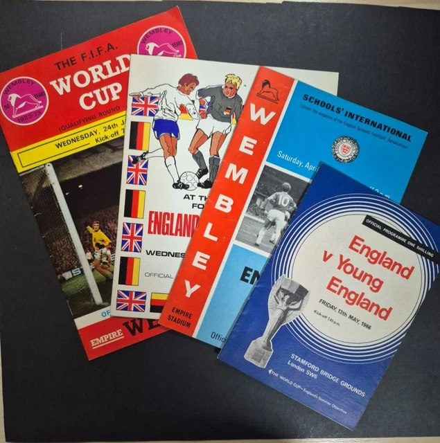 ENGLAND INTERNATIONAL FOOTBALL Programmes - 4 Programme Bundle £3.28 ...