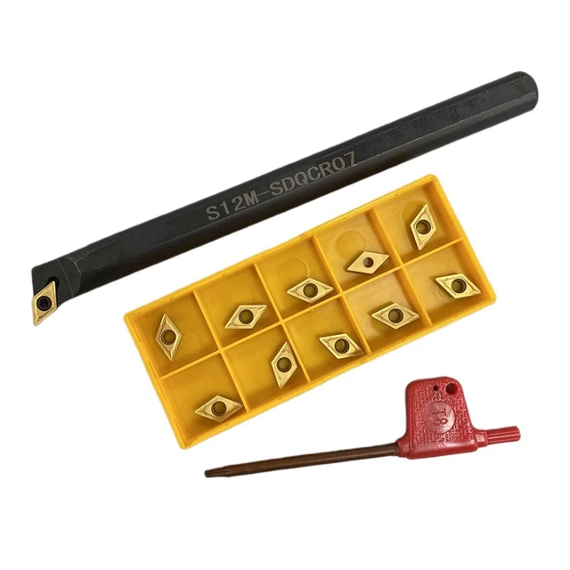 PORTE-OUTILS TOURNAGE BARRE d'alésage de tour S12M SDQCR07 convivial insert en EUR 19,50 ...