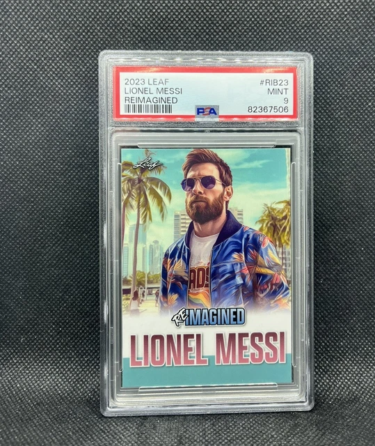 LIONEL MESSI PSA 9 Inter Miami Debut Leaf 2023 Reimagined Mls Soccer ...