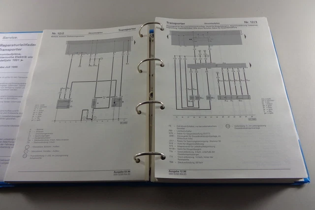 SHOP MANUAL ELECTRICAL circuit diagrams VW bus / van / multivan T4 from ...