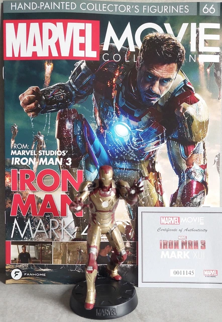 MARVEL MOVIE COLLECTION #66 Iron Man Mark XLII ( 3) Figurine Eaglemoss ...