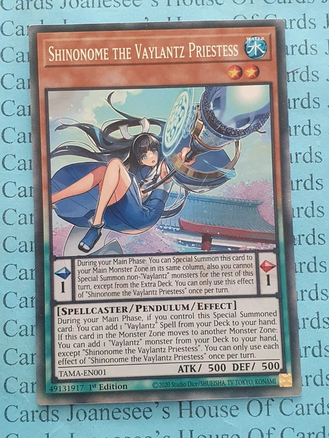 SHINONOME THE VAYLANTZ Priestess TAMA-EN001 Collector's Rare Yu-Gi-Oh ...
