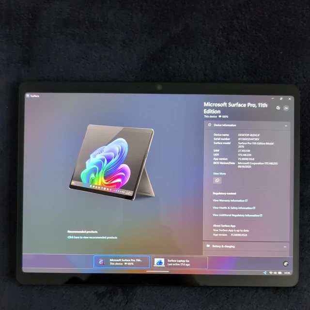 MICROSOFT SURFACE PRO 11 13" OLED Copilot+ Snapdragon X Elite 16GB 512 ...
