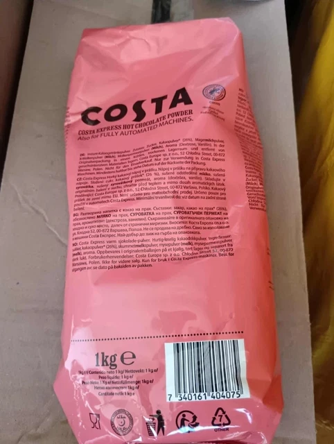 COSTA EXPRESS HOT Chocolate Powder 100% Genuine, 1-Year Expiry, 1kg Bag ...