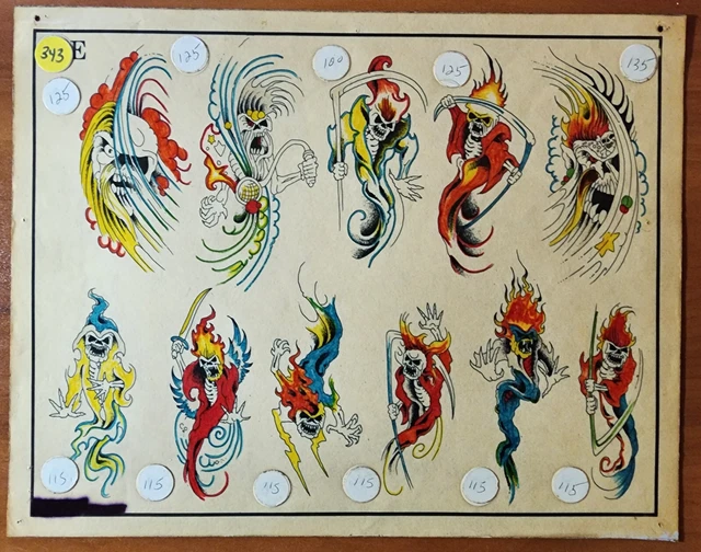 VINTAGE SPAULDING & Rogers tattoo design flash 1983, 53 sheets. $143.41 ...