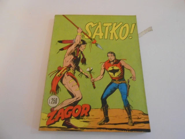 ZAGOR N.45 SATKO!-RIST. scritta rossa L.250 ED.CEPIM 1974 EUR 2,50 ...