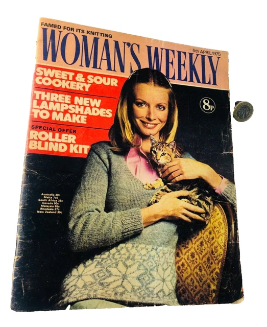 MAGAZINE WOMANS WEEKLY April 1975 Mag Vintage ra £7.63 - PicClick UK