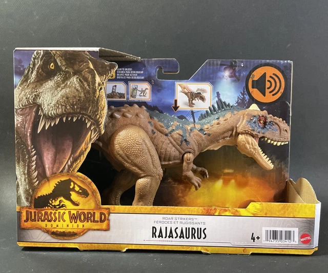 MATTEL JURASSIC WORLD Dominion Roar Strikers Rajasaurus Figure New Fast ...