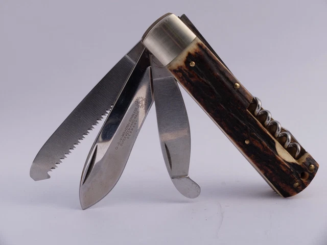 DIEFENTHAL JAGDMESSER TASCHENMESSER Messer Hirschhorn selten Solingen ...