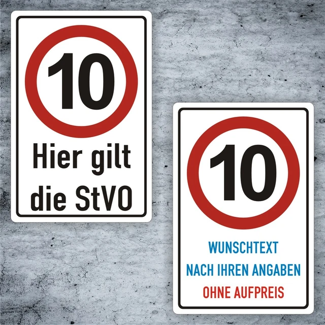 VERBOTSSCHILD HIER GILT die StVO Schild Kombischild Wunschtext ...
