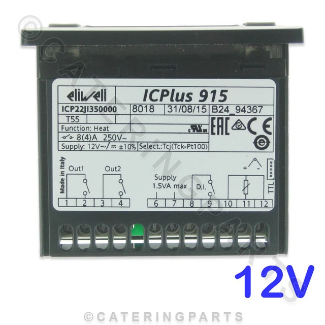 ELIWELL ICPLUS 915 12V Pizzaofen Thermostat Pt100 J K Controller Ic ...