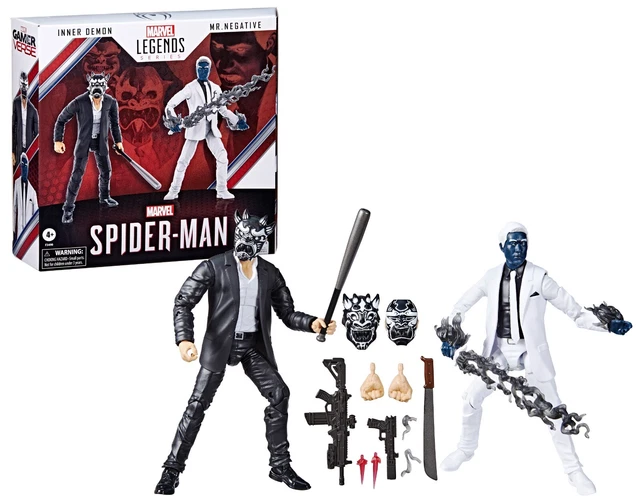 MARVEL LEGENDS GAMERVERSE 6" Spider-Man Inner Demon Mr Negative 2-Pack ...