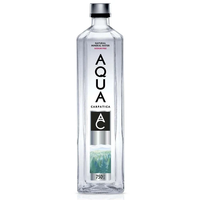 AQUA CARPATICA STILL Natural Mineral Water 750ml GLASS £5.89 - PicClick UK