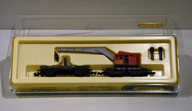 MINITRIX 3590 SPUR N Kranwagen Krupp Ardelt mit Schutzwagen DB in OVP (TM) EUR 19,90 - PicClick DE