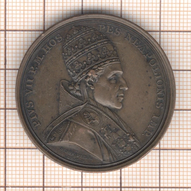 MEDAL SACRE DE Napoleon 1er By Pie VII To Our Lady de Paris 1804 £190. ...