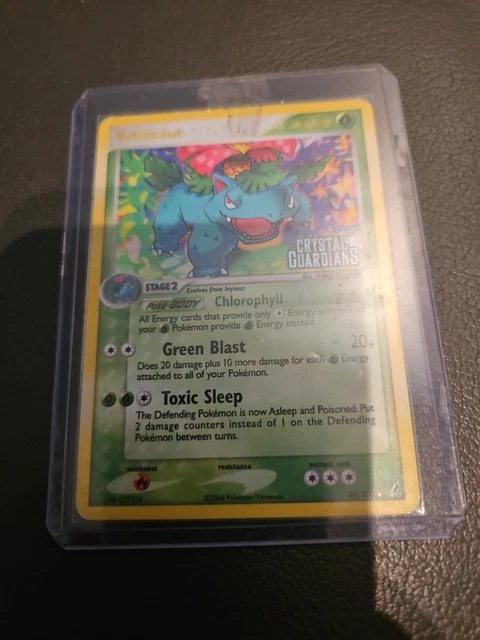 CARTA POKÉMON VENUSAUR (CG 28) - Rare - EX Crystal Guardians - POOR ...