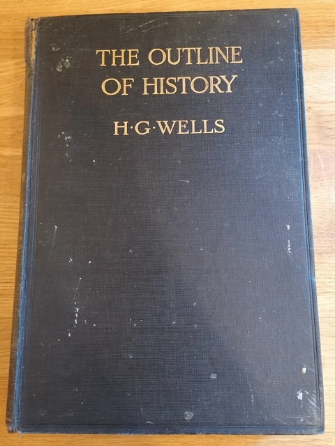 BOOK - *ANTIQUE* The Outline Of History HG Wells Vols 1 & 2 1920 ...